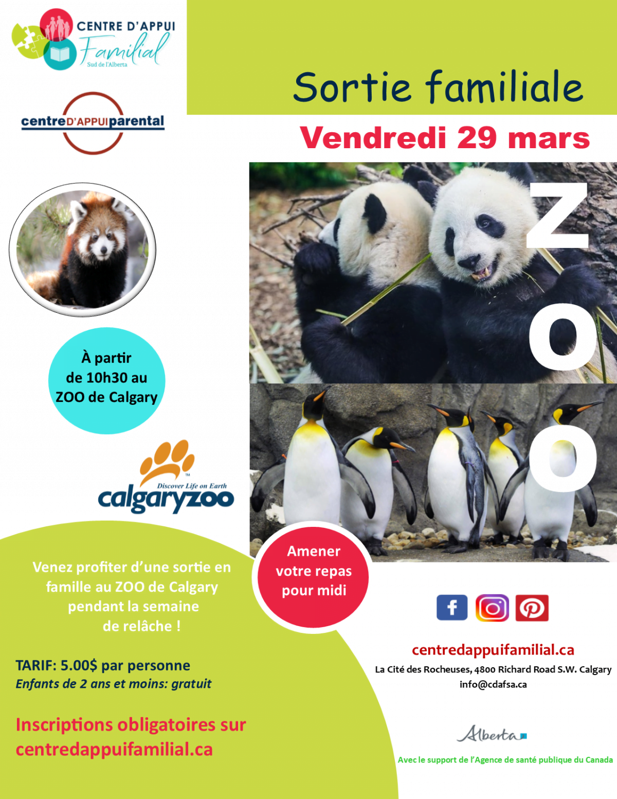 Sortie familiale au ZOO - Mars 2019 - Le Centre d'Appui Familial
