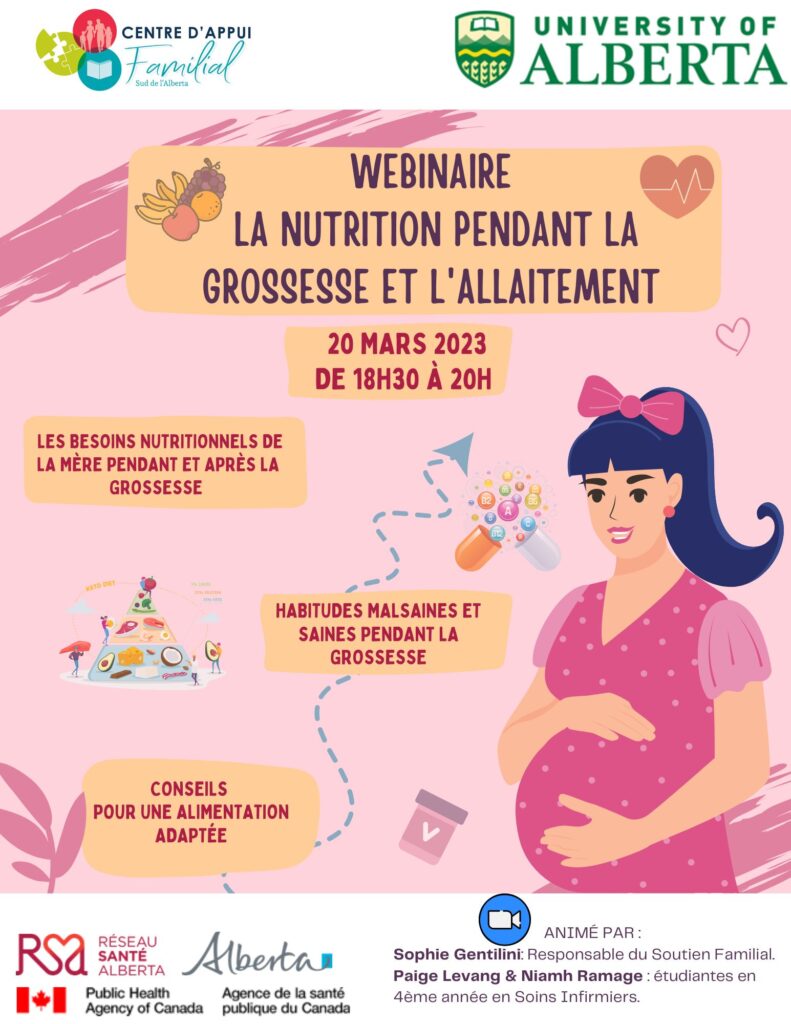 Webinaire – La nutrition: grossesse et allaitement - 20 Mars 2023 - Le ...