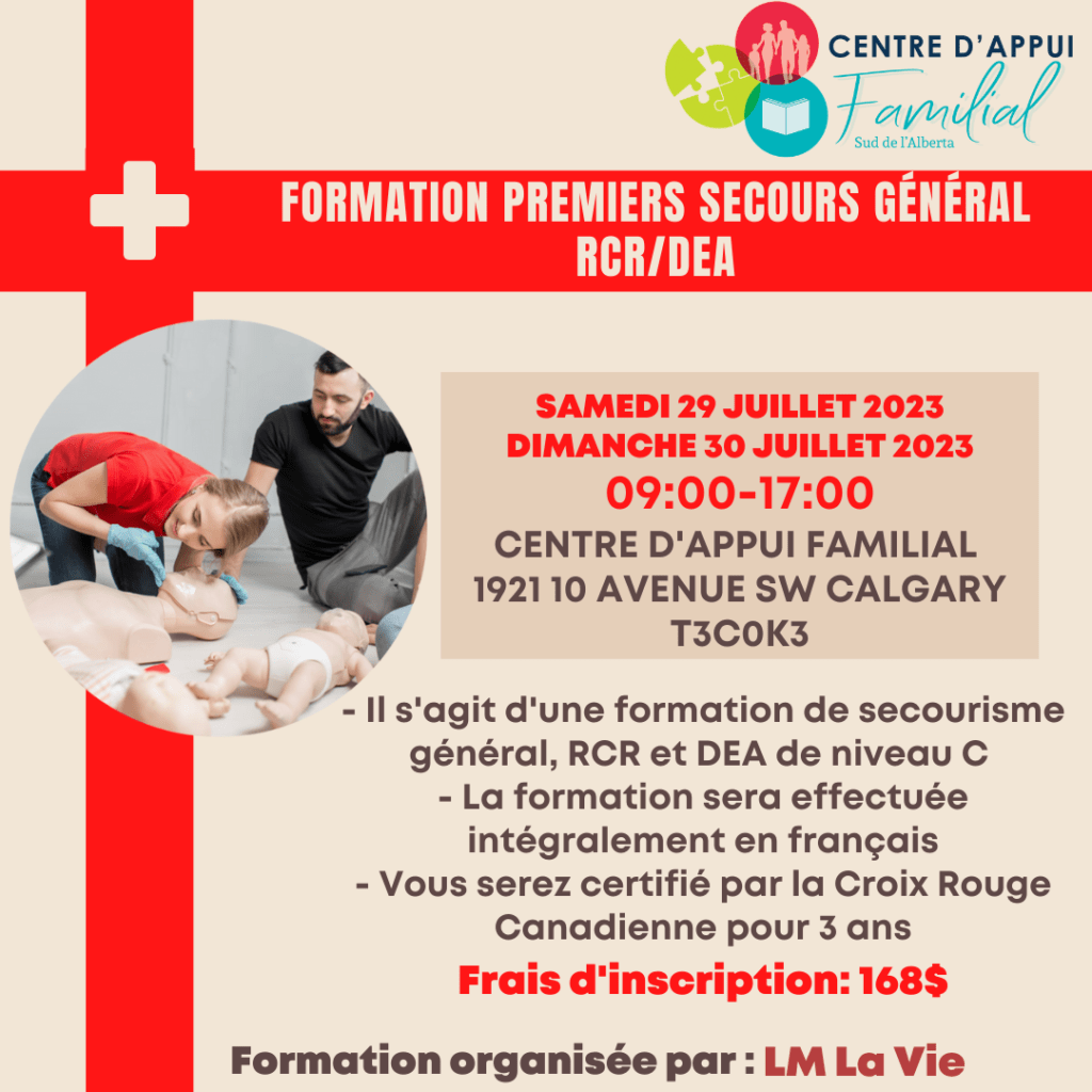Formation secourisme général, RCR et DEA - 29 et 30 Juillet 2023 - Le ...